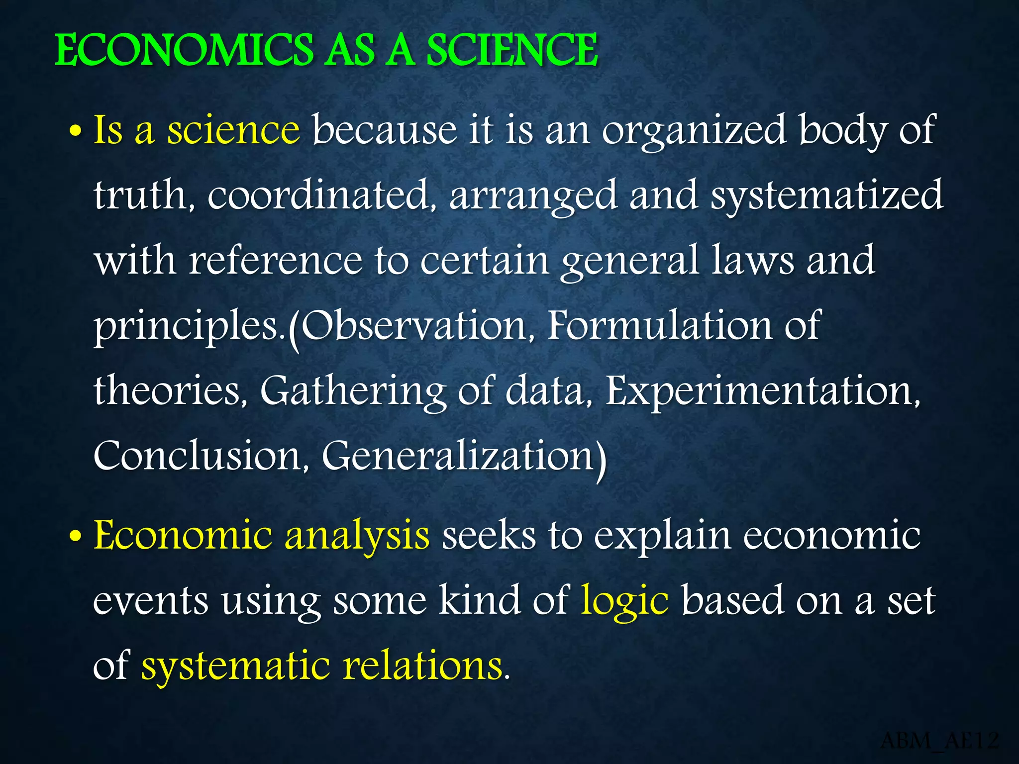 Revisiting Economics as a Social Science | PPTX