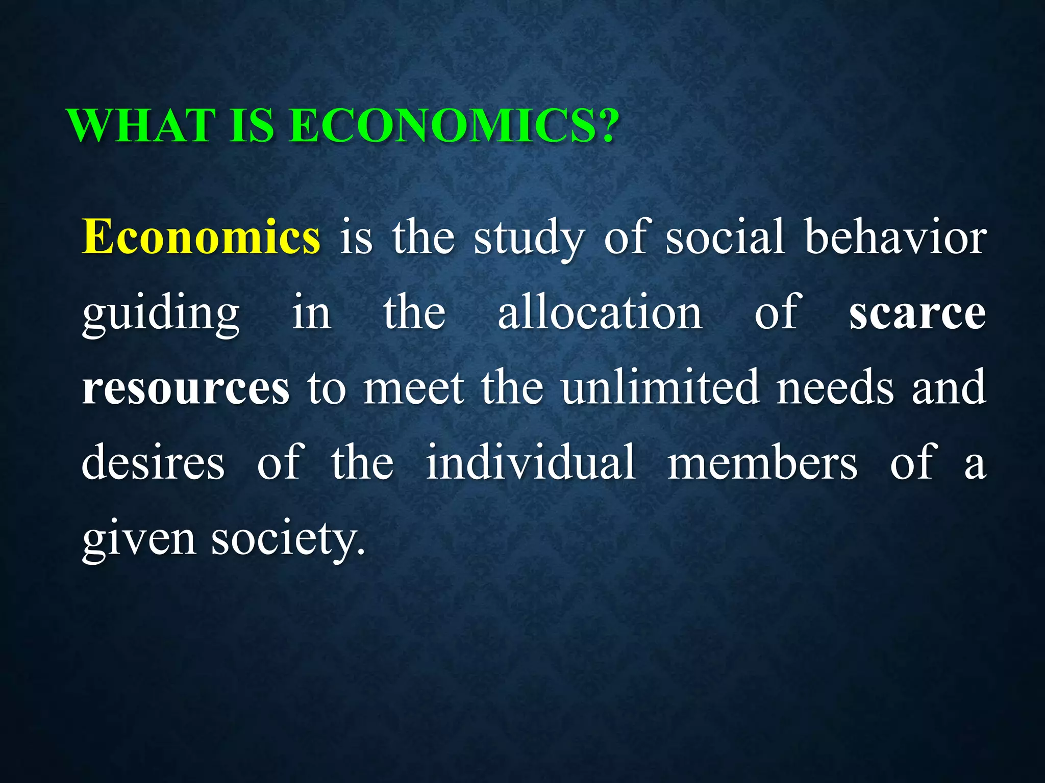 Revisiting Economics as a Social Science | PPTX