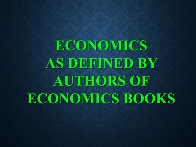 Revisiting Economics as a Social Science | PPTX
