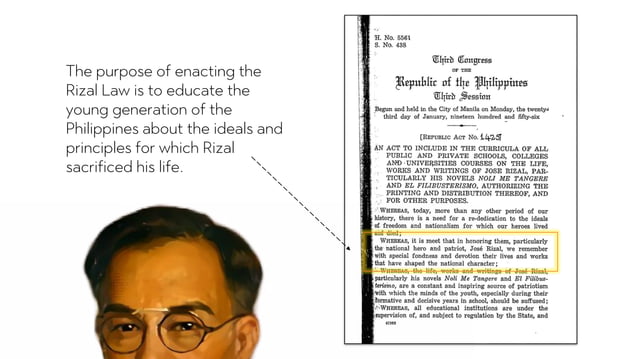 01 - Rizal Law (RA 1425) - Life and Works of Rizal | PDF