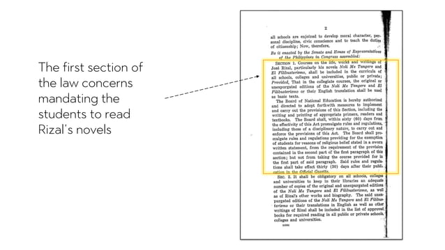 01 - Rizal Law (RA 1425) - Life and Works of Rizal | PDF