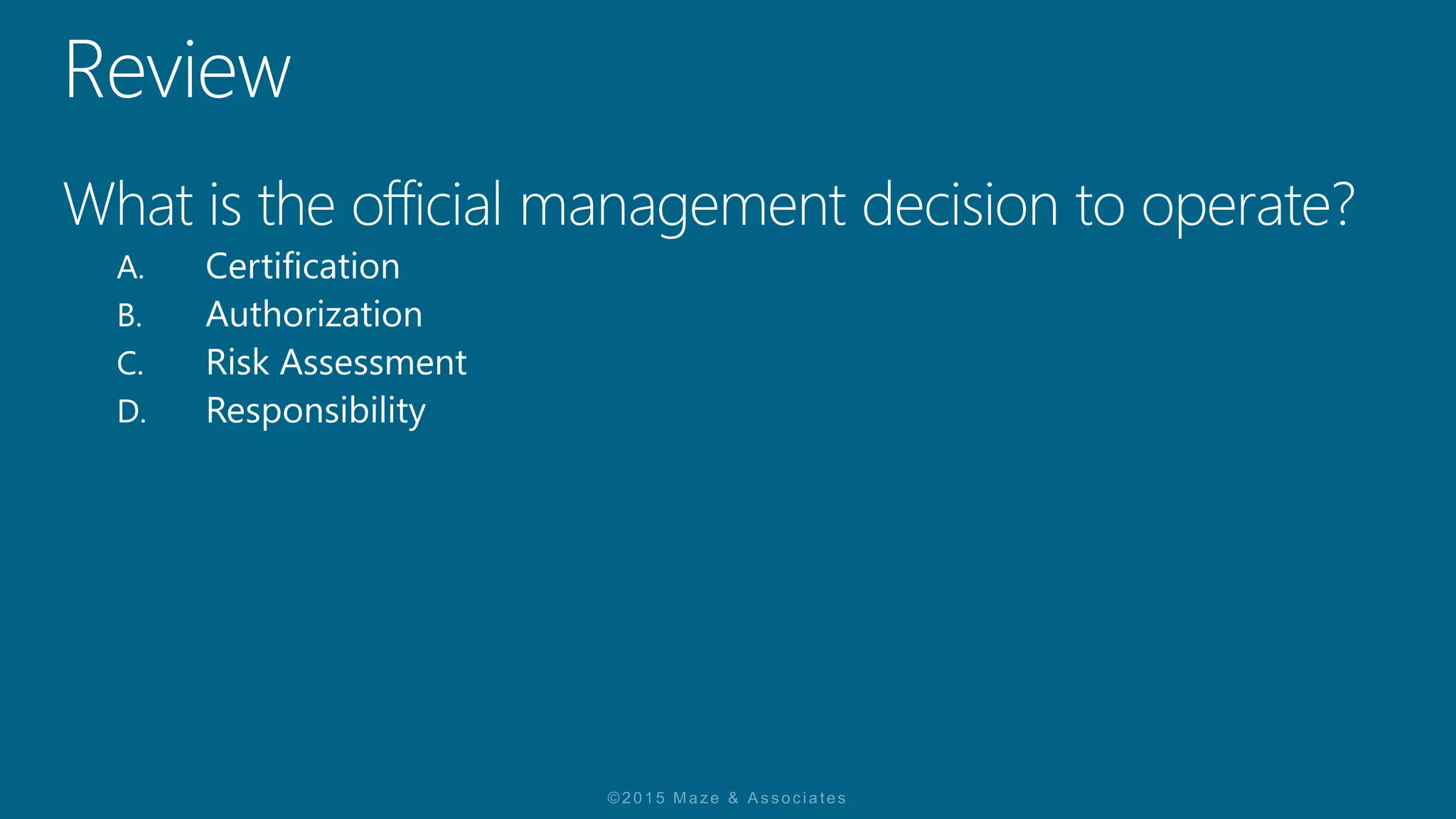 Introduction to NIST’s Risk Management Framework (RMF) | PPTX