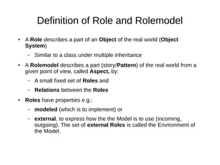 Rolemodeling as a graphic extension of the Smalltalk IDE | PDF