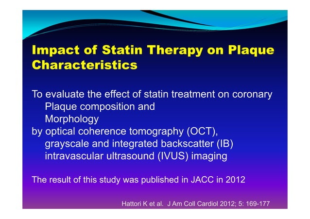 Role of Statin in Secondary Prevention of ACS | PPT