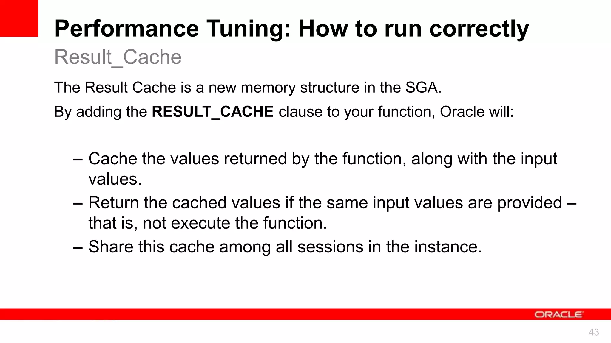 Ronald Vargas Performance Tuning how to write and run correctly sql statement recargado | PPT