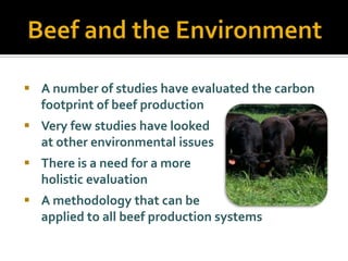 Environmental Footprints of Beef Produced At the U.S. Meat Animal ...
