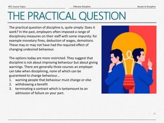 Routes to Discipline | PPT