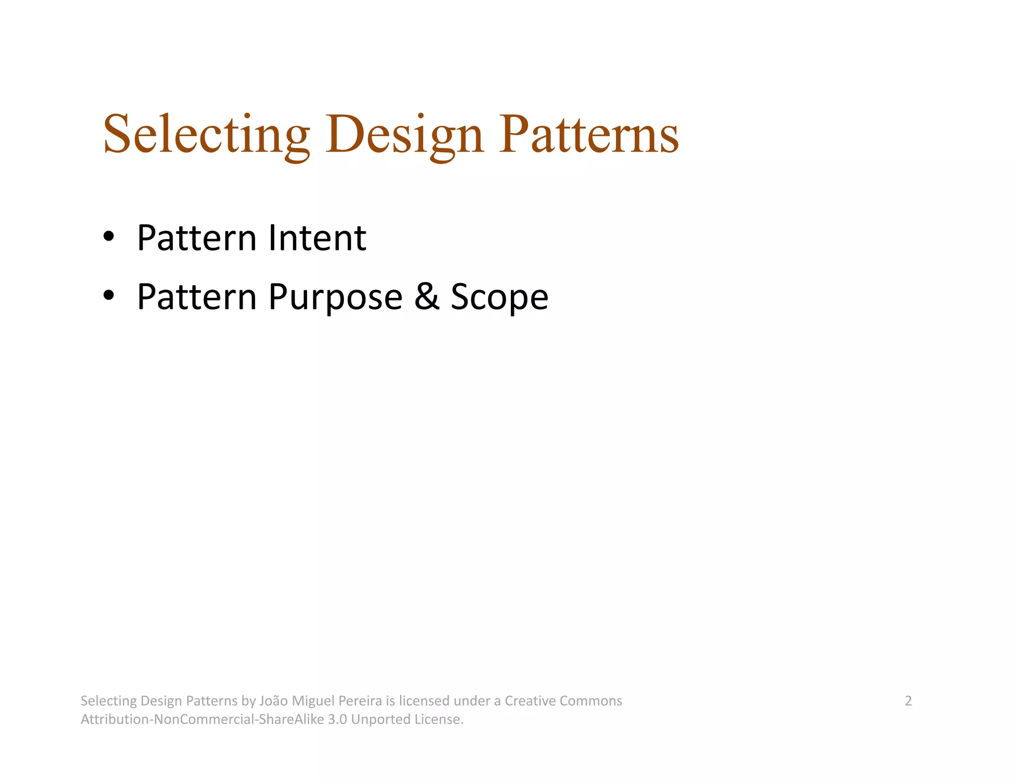 Software Design Patterns - Selecting the right design pattern | PDF