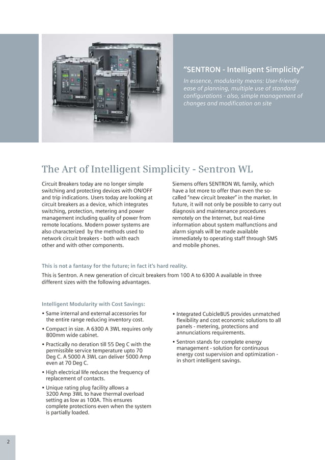 01. sentron 3 wl brochure | PDF
