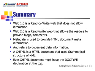 01. session 01 introduction to html | PPT