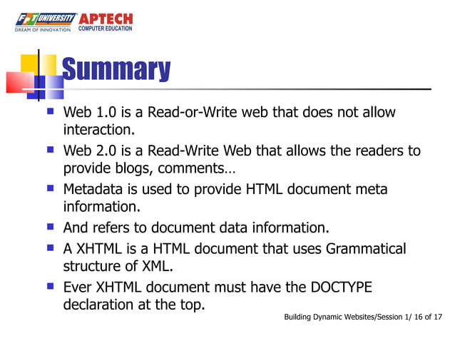 01. session 01 introduction to html | PPT