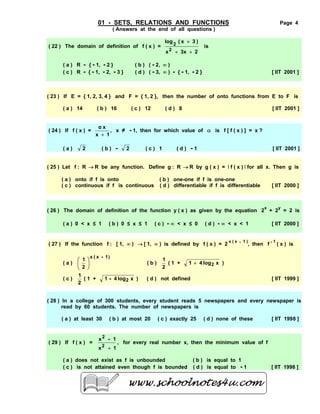 01 sets, relations and functions | PDF