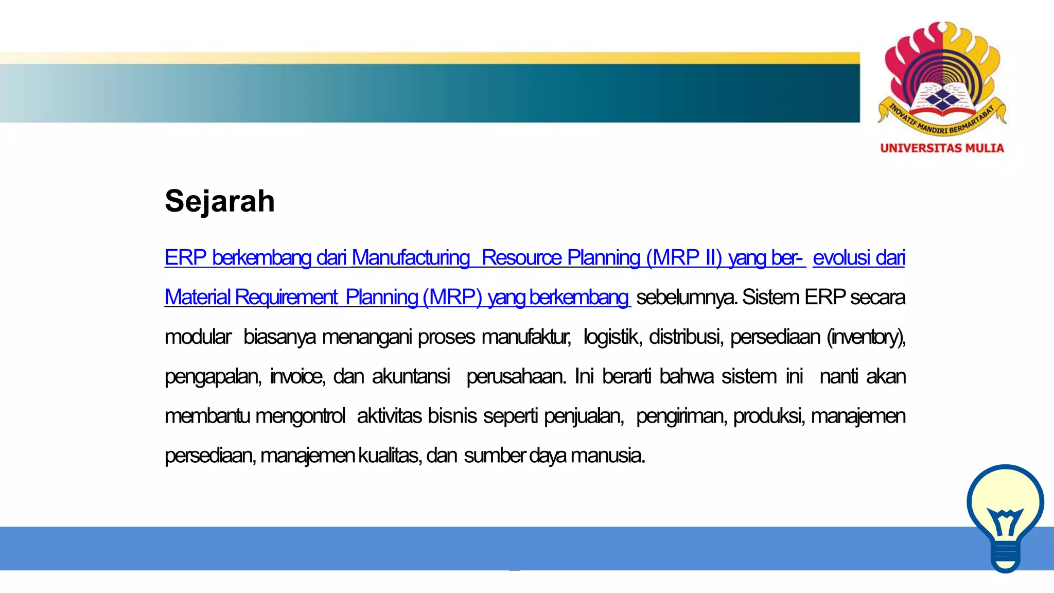 01 sistem perencanaan sumber daya perusahaan | PDF