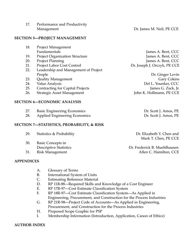 01-Skills and knowledge of cost engineering.pdf | Civil Engineering ...