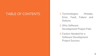 Software Measurement and Maintenance: Software Project Failure | PPT
