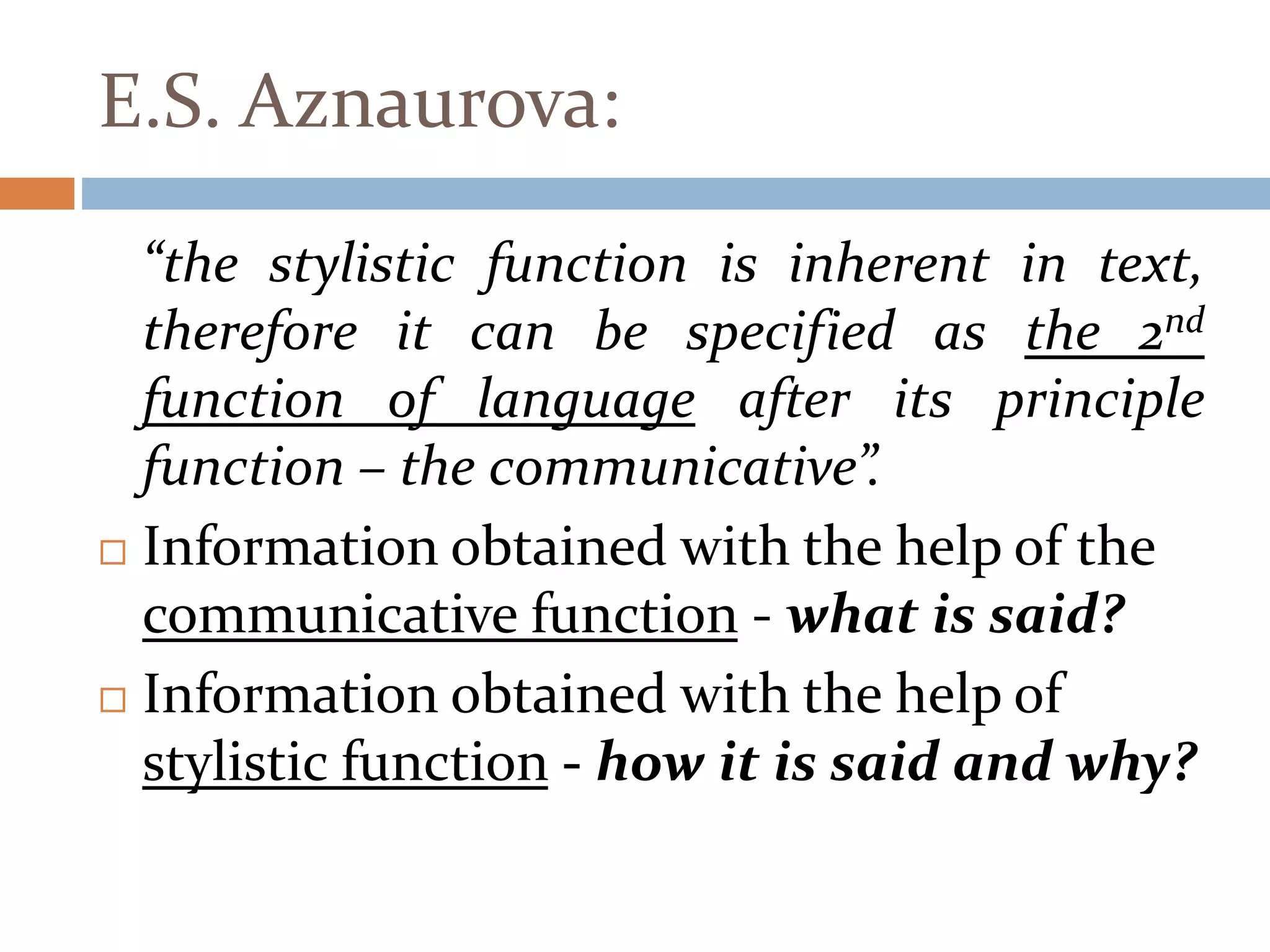 01 stylistics and its objectives | PPTX