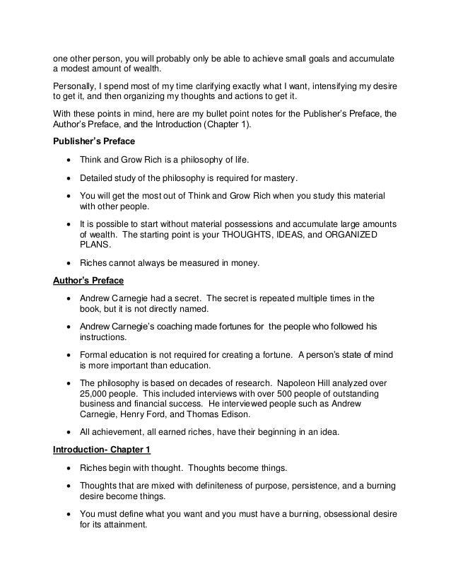 Think and Grow Rich Workbook-Week 1 Notes