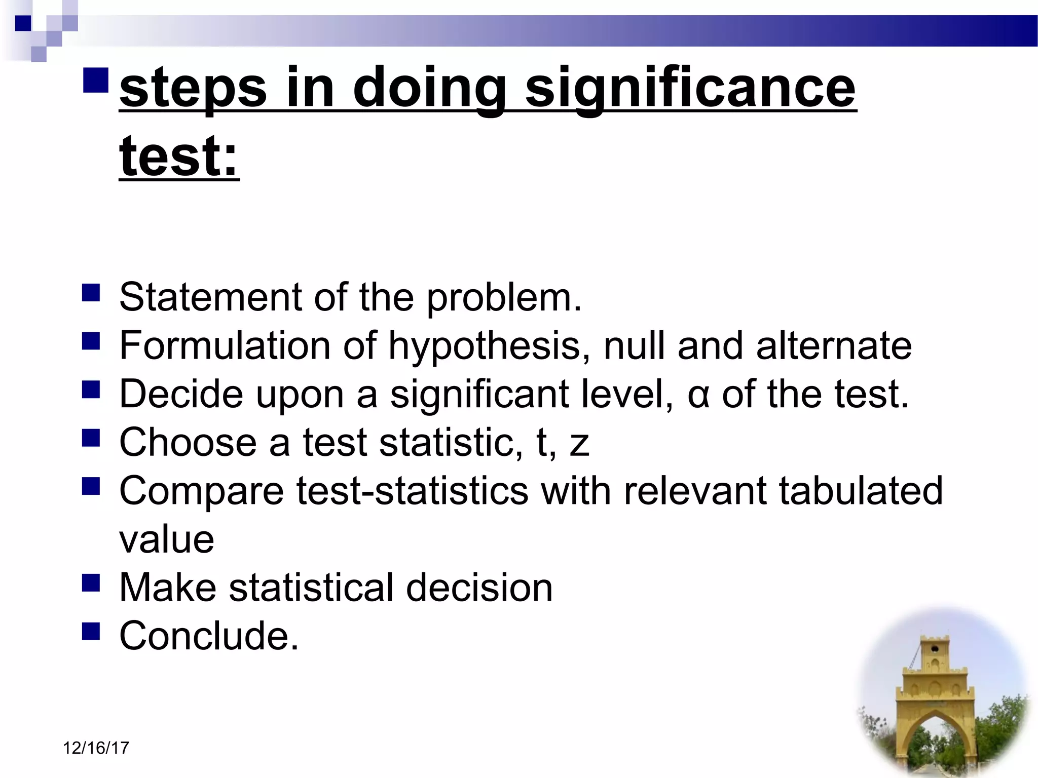 Test of significance | PPT