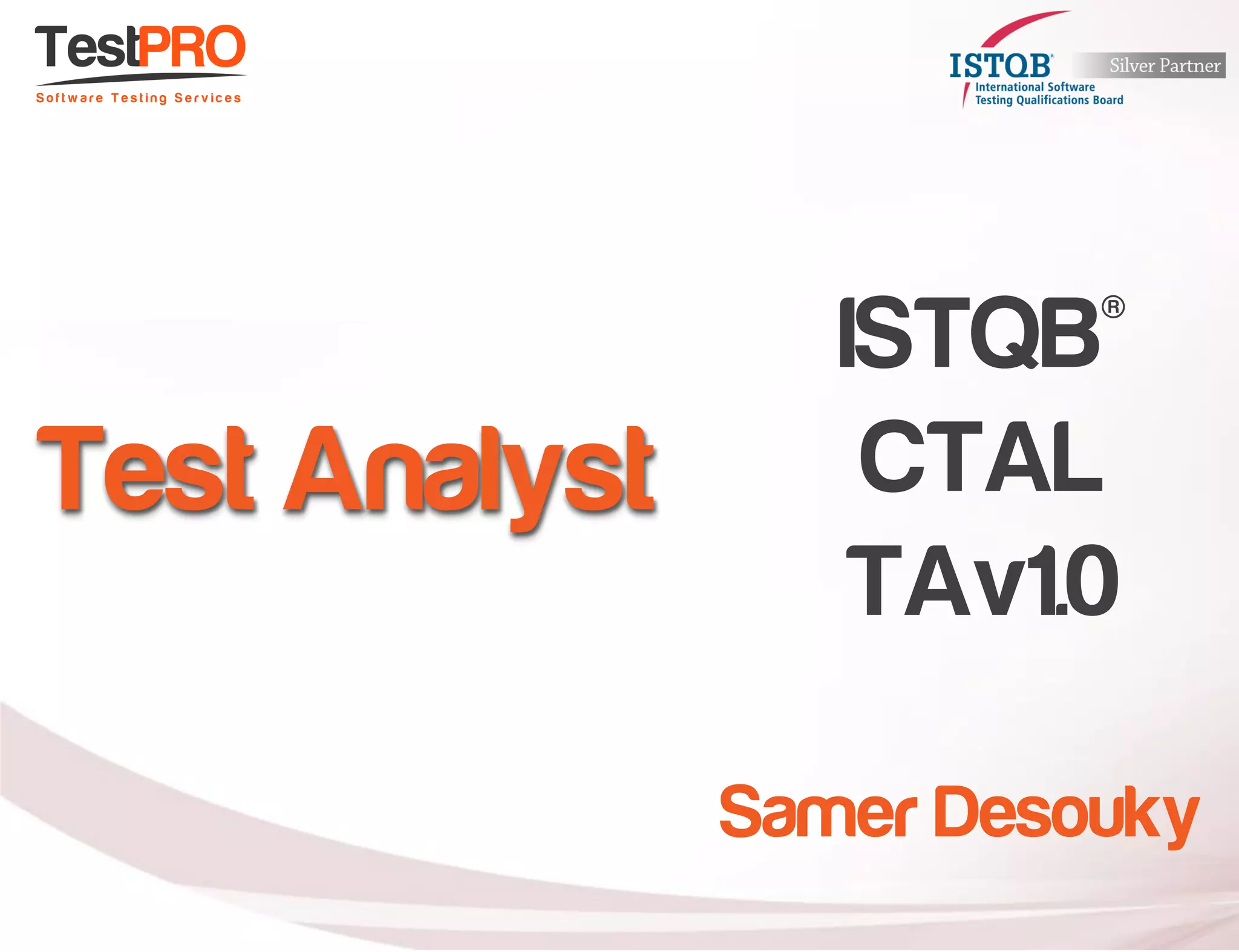 ISTQB CTAL - Test Analyst | PDF