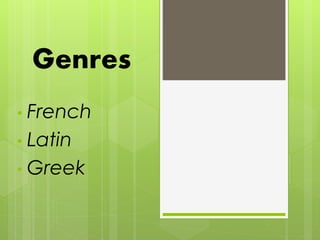 Text genres and the teaching of foreign languages | PPTX | Genres