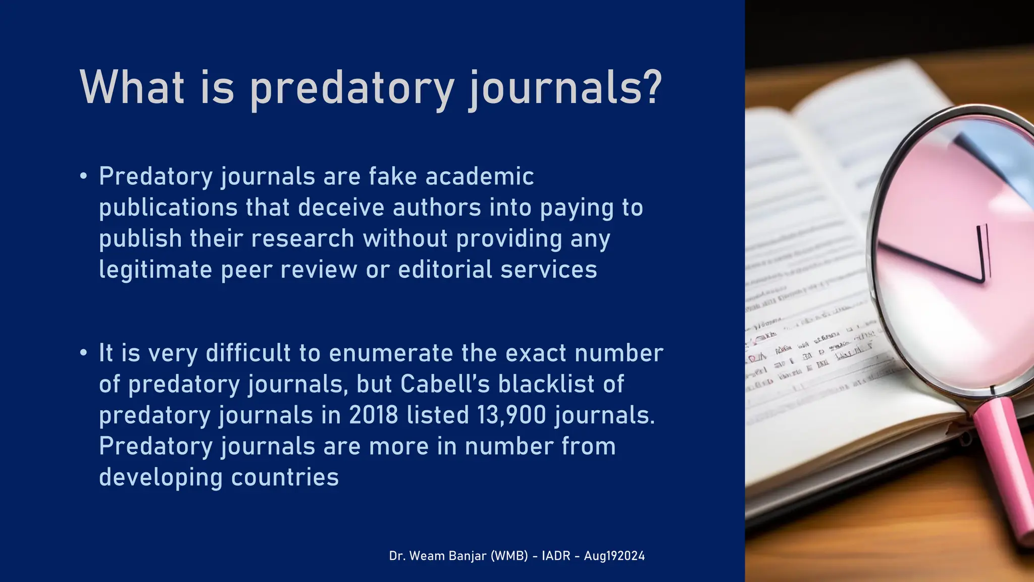 The Battle Against Predatory Journals WB | PDF