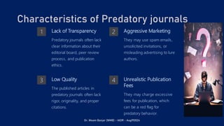 The Battle Against Predatory Journals WB | PDF