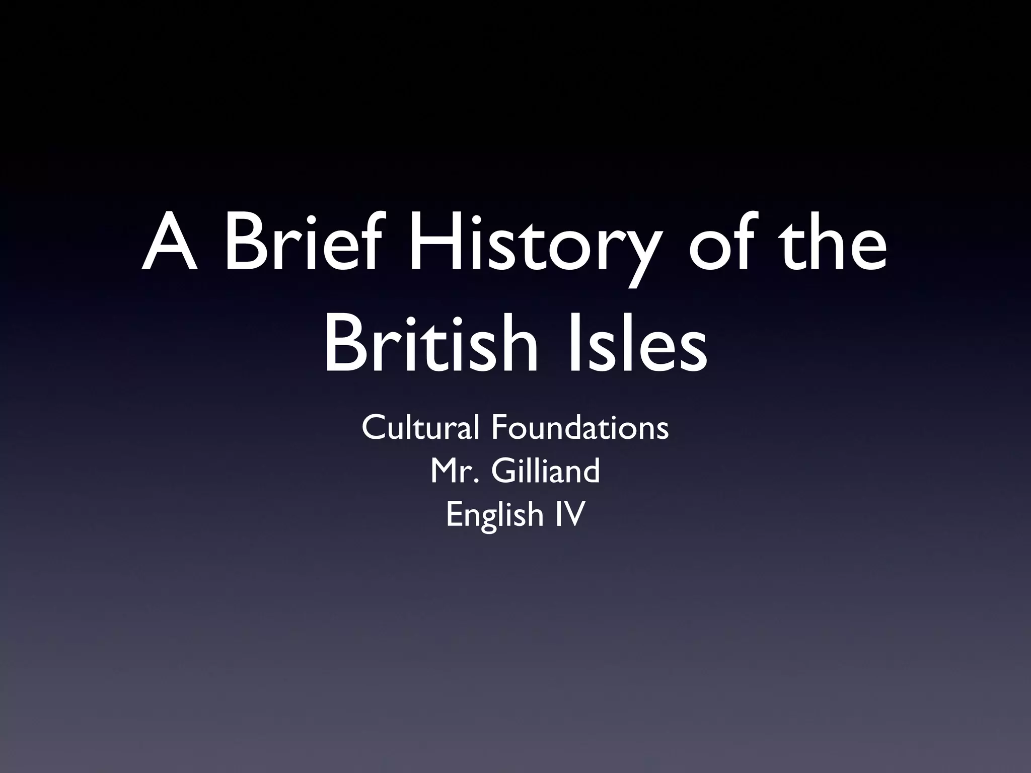 01 the history of the british isles | PPT