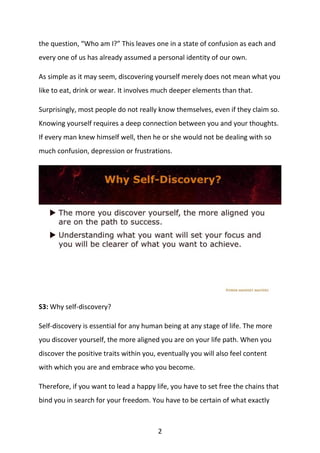 01 the path of self discovery | PDF