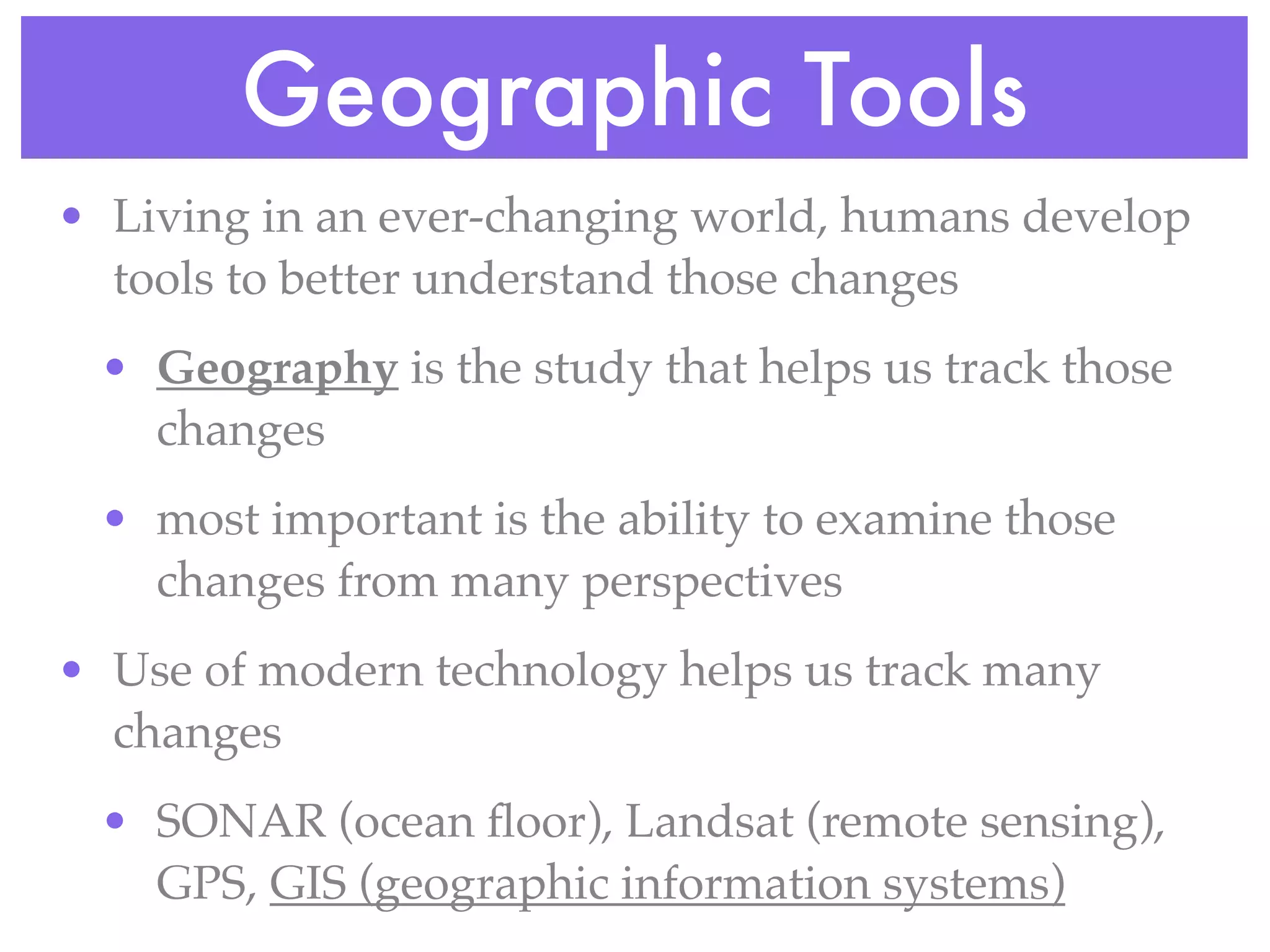 01 - The Study of Geography | KEY