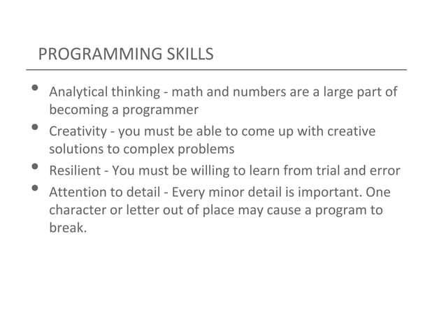 Thinking like a programmer presentation | PPTX