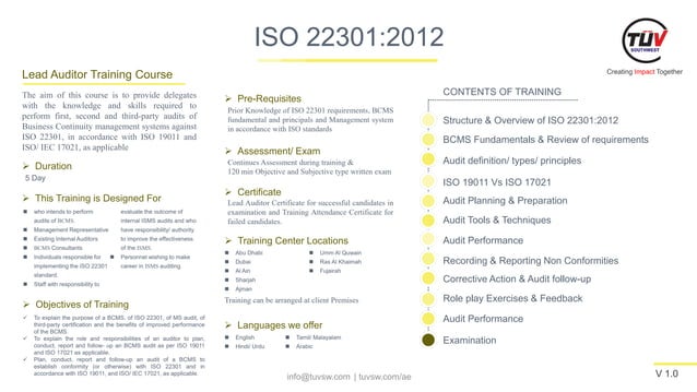 TUV Southwest Training Programs | PDF | Business | Business and Finance