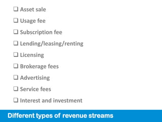 01. types of revenue streams | PPTX