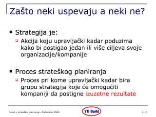 01 Uvod U Stratesko Planiranje | PPT