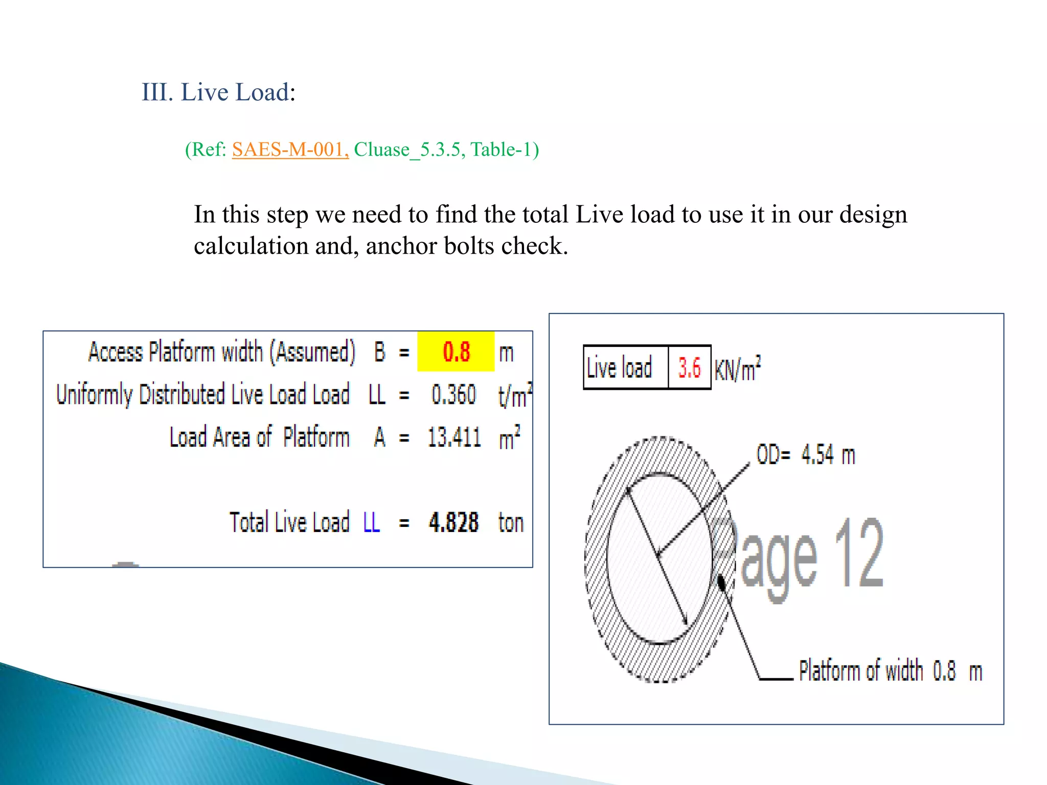Vertical vessel loading calculation | PPTX