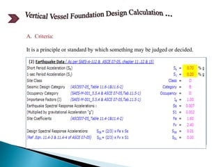 Vertical vessel loading calculation | PPTX