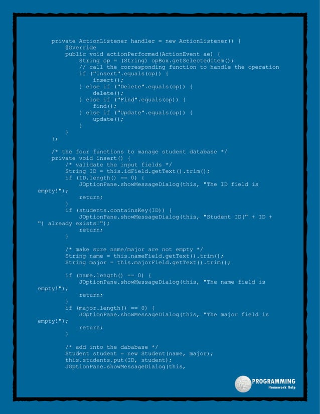Java Assignment Help Pdf