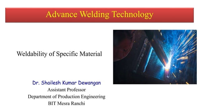 Weldability of Specific Material.pptx