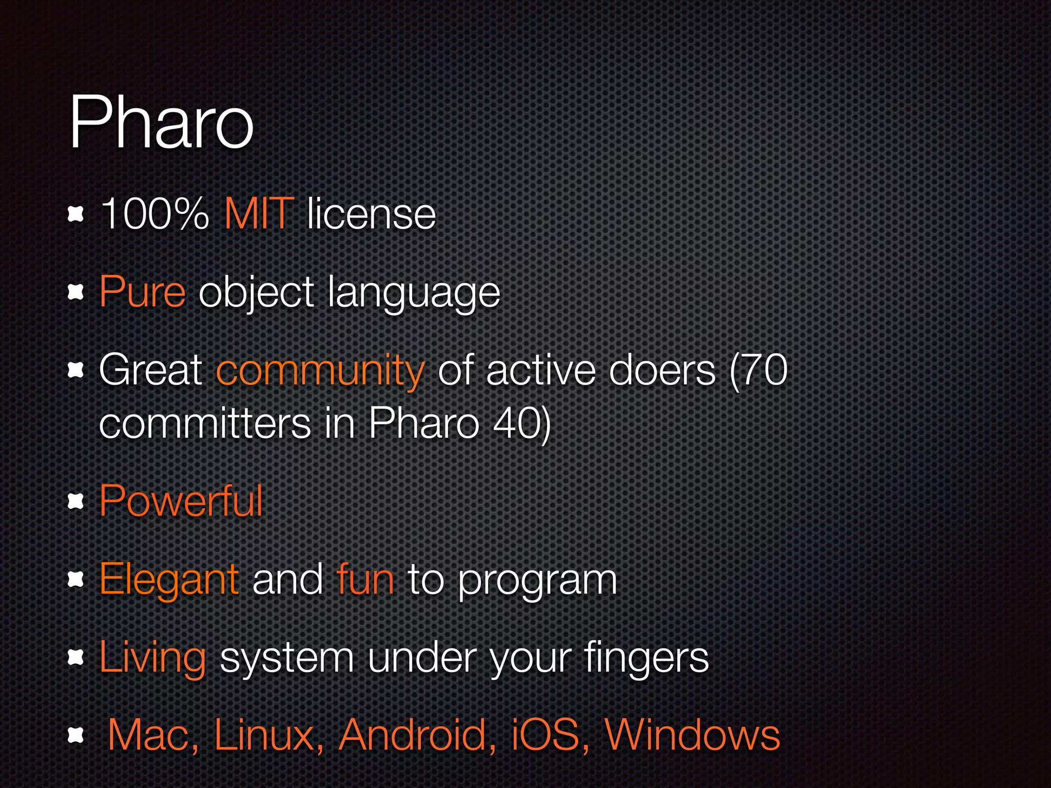 Pharo Hands-On: 01 welcome | PDF | Programming Languages | Computing