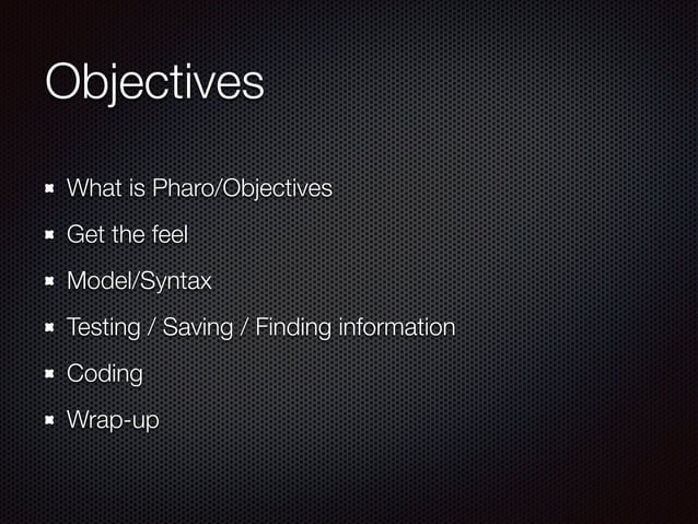 Pharo Hands-On: 01 welcome | PDF | Programming Languages | Computing