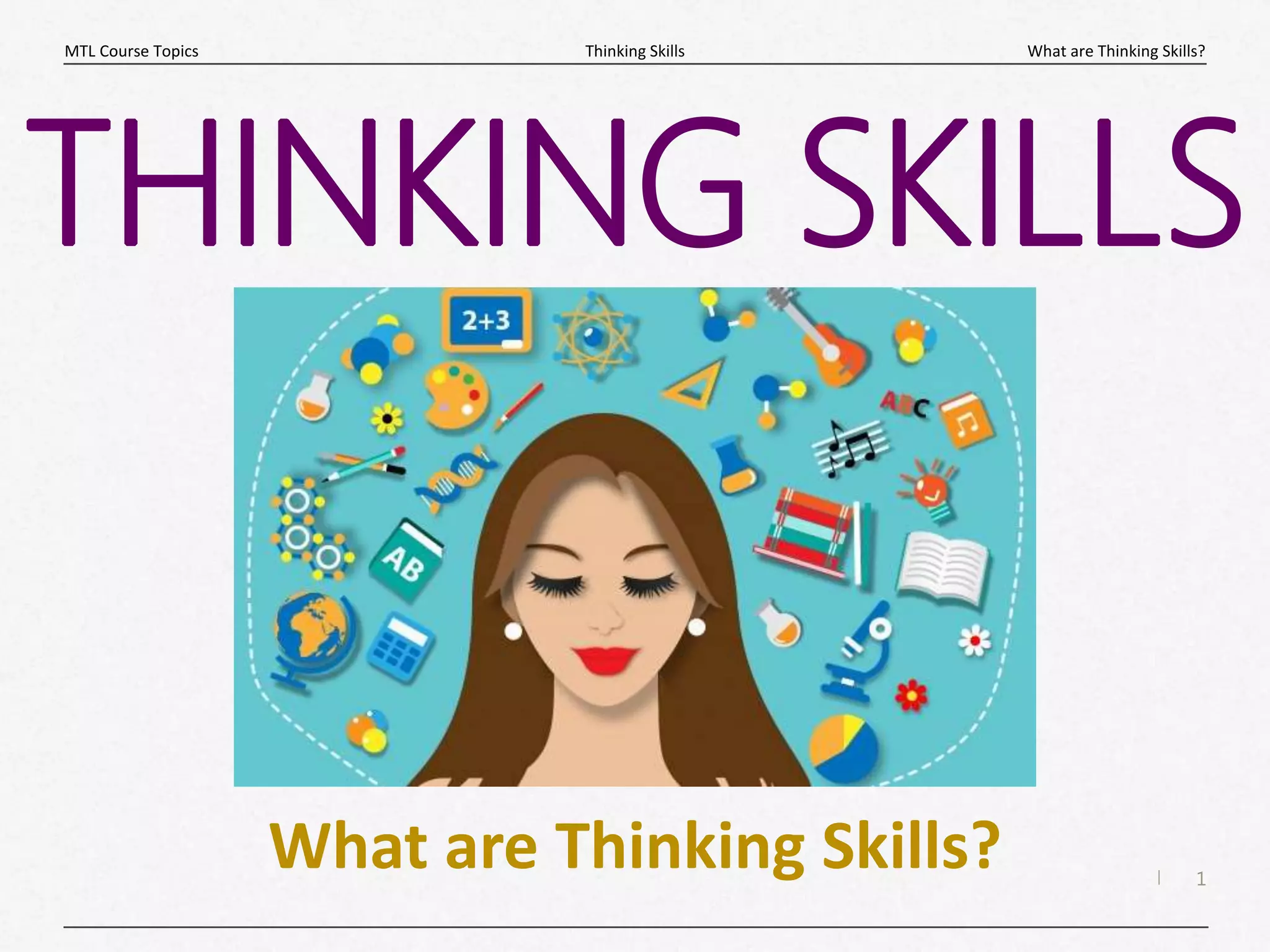 What Are Thinking Skills? | PPT