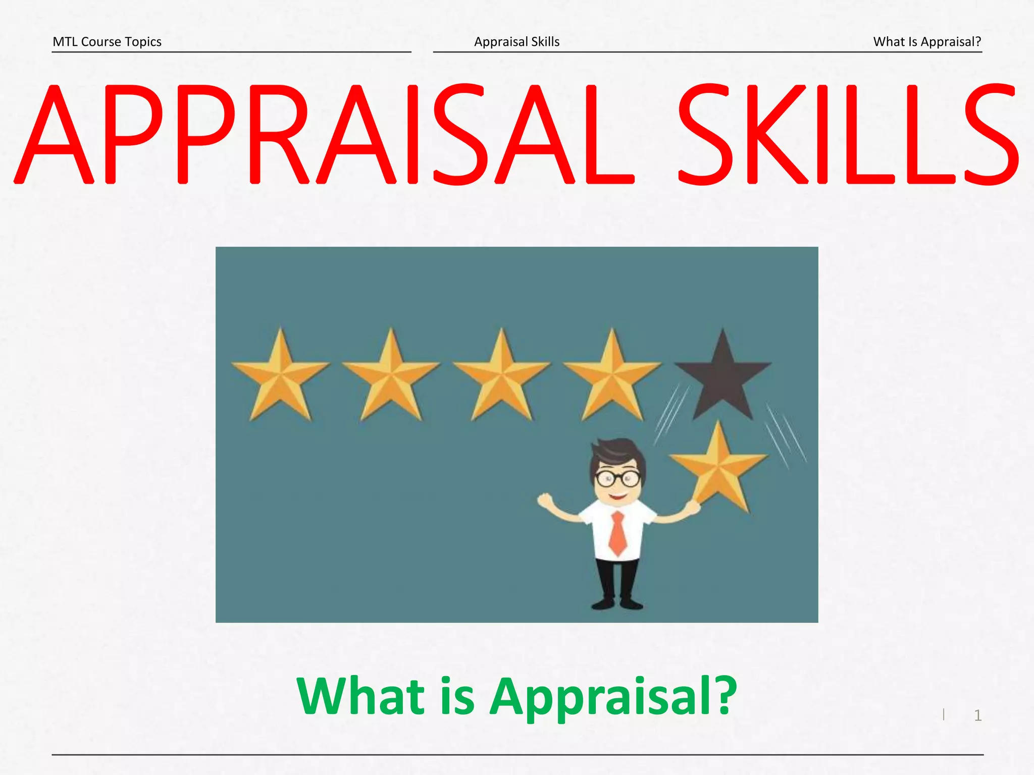 What Is Appraisal? | PPT