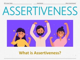 What Is Assertiveness? | PPTX
