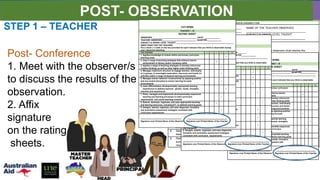 steps in conducting observation | PPTX