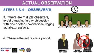 steps in conducting observation | PPTX