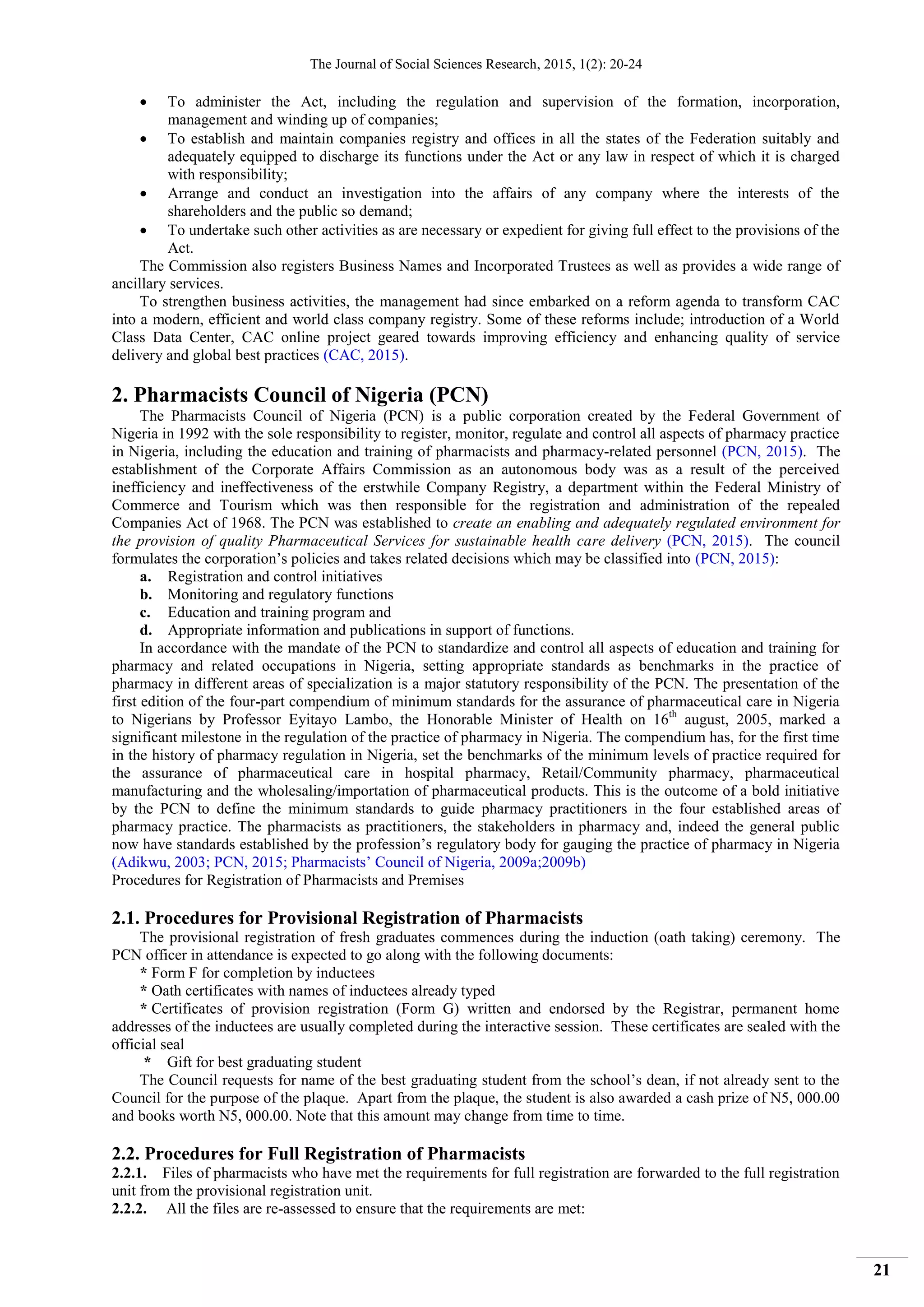 Strengthening Business in Nigeria through Company Registration: The ...