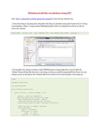 Tài liệu Zend Framework 2 : Thêm dữ liệu vào database trong ZF2 - Bài 10 | PDF
