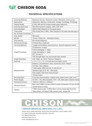 01002258 Chison 600 A | PDF