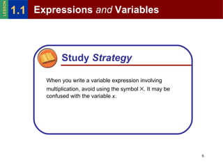 PreAlgebra 1.1 | PPT