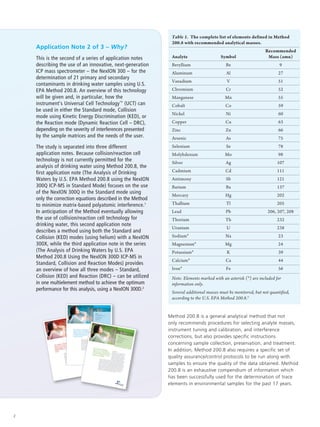 Application Note: The Analysis of Drinking Waters by U.S. EPA Method ...
