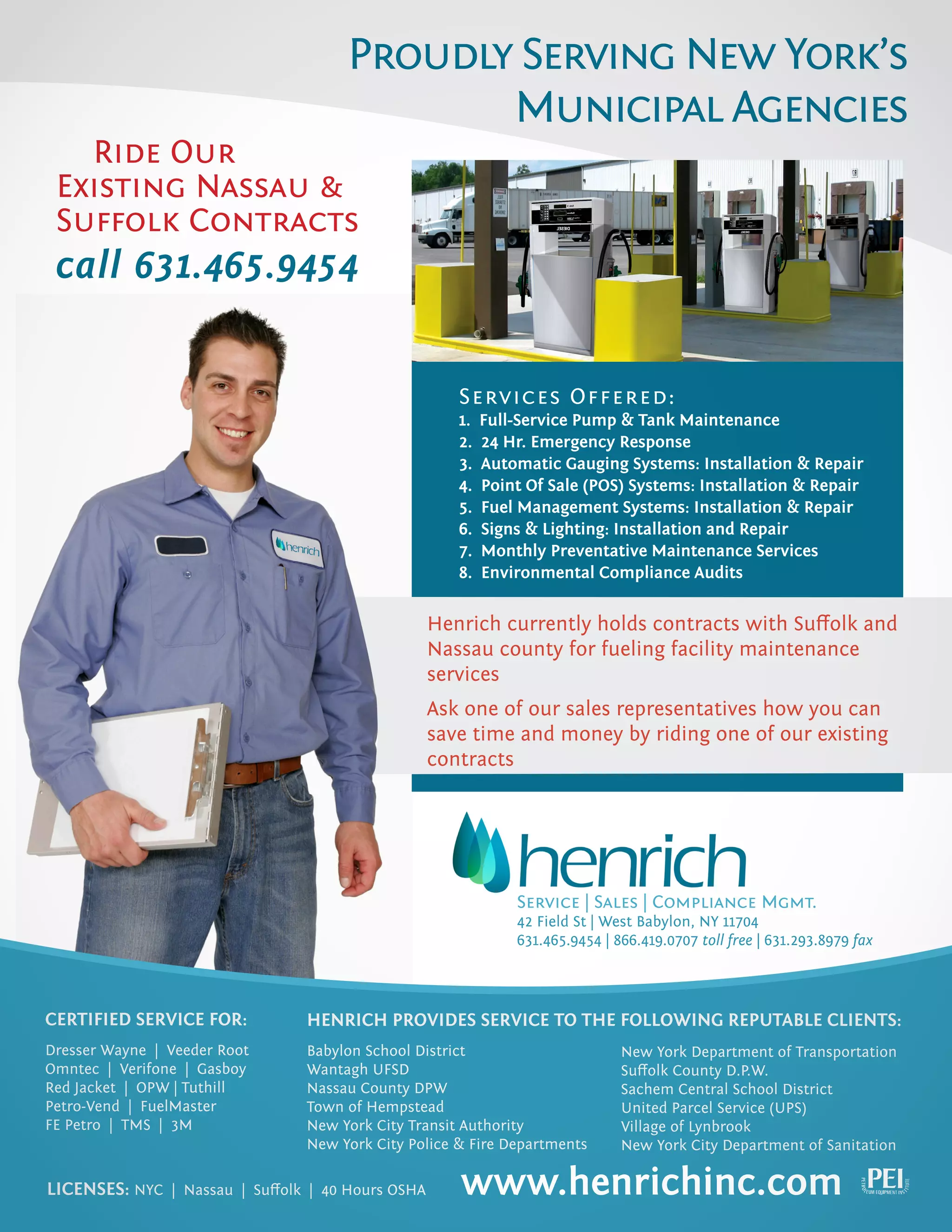 Henrich Municipal Contracts Flyer | PDF | Industrial Property | Real Estate